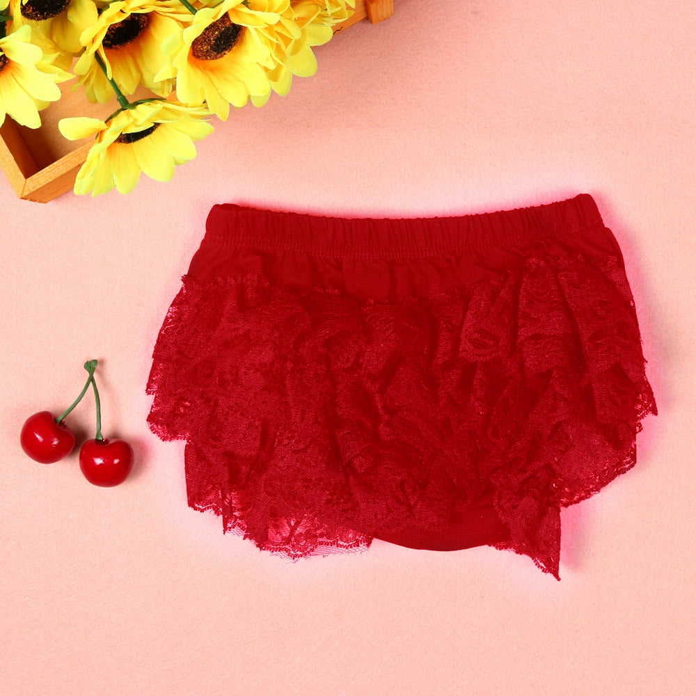 JAHH 2025 New Toddler Baby Girl Lace Ruffle Nappy Underwear Panty ...