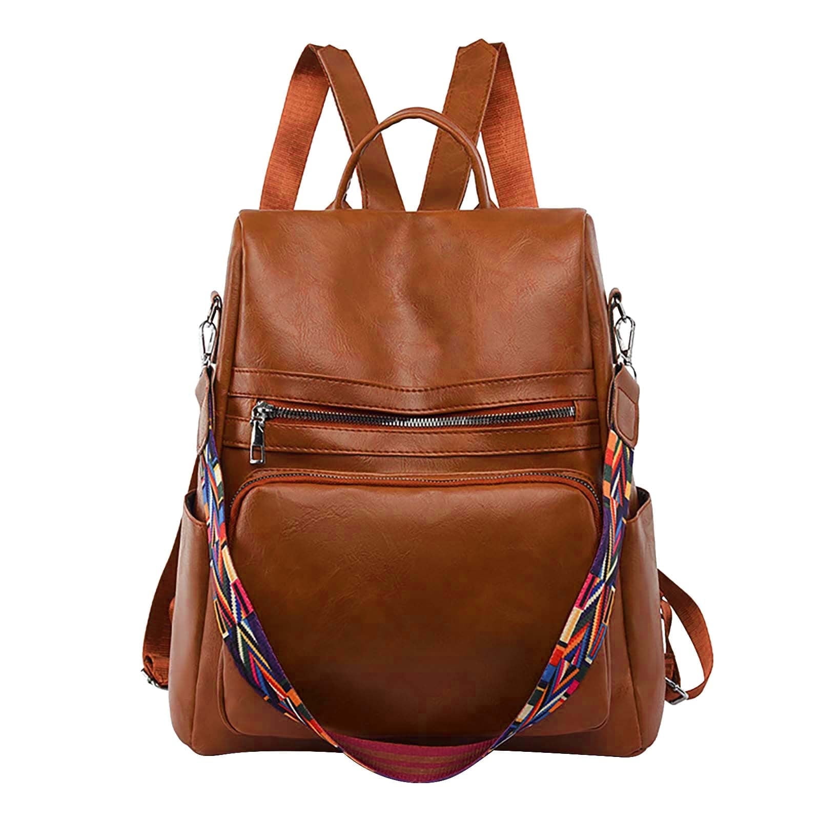 JAHH Backpack Purse for Women Fashion Genuine Leather Convertible ...