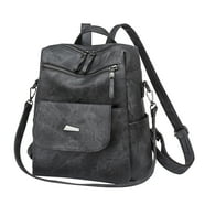 Vansarto Women Fashion Zipper Medium Backpack Purse Faux Leather ...