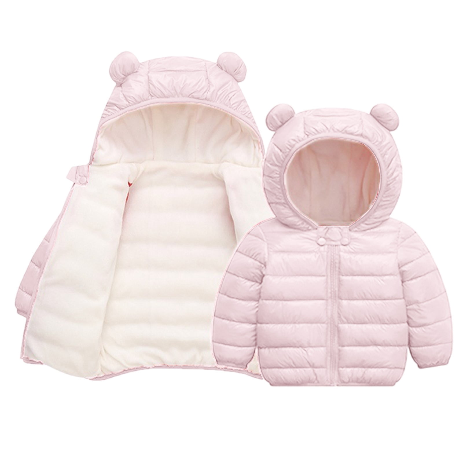 JAHH Boys Girls Cute Puffer Jacket Lightweight Fleec𝖾 Lined Quilted ...