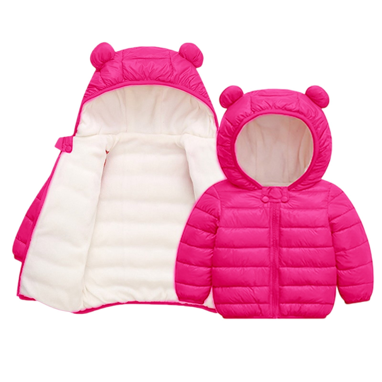 JAHH Boys Girls Cute Puffer Jacket Lightweight Fleec𝖾 Lined Quilted ...