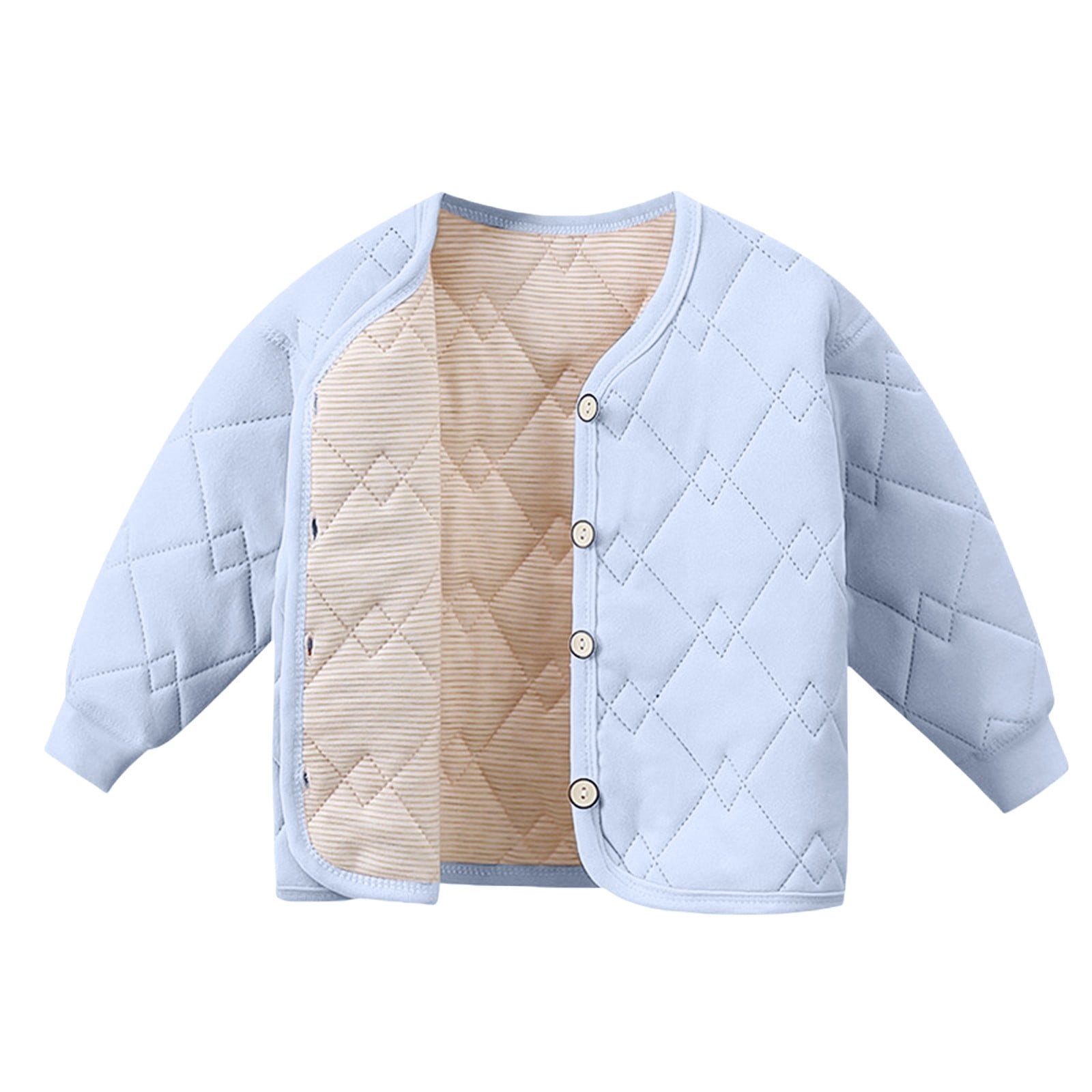 JAHH Boys Winter Coats Long Sleeve Button Down Lightweight Fleec𝖾 Lined ...