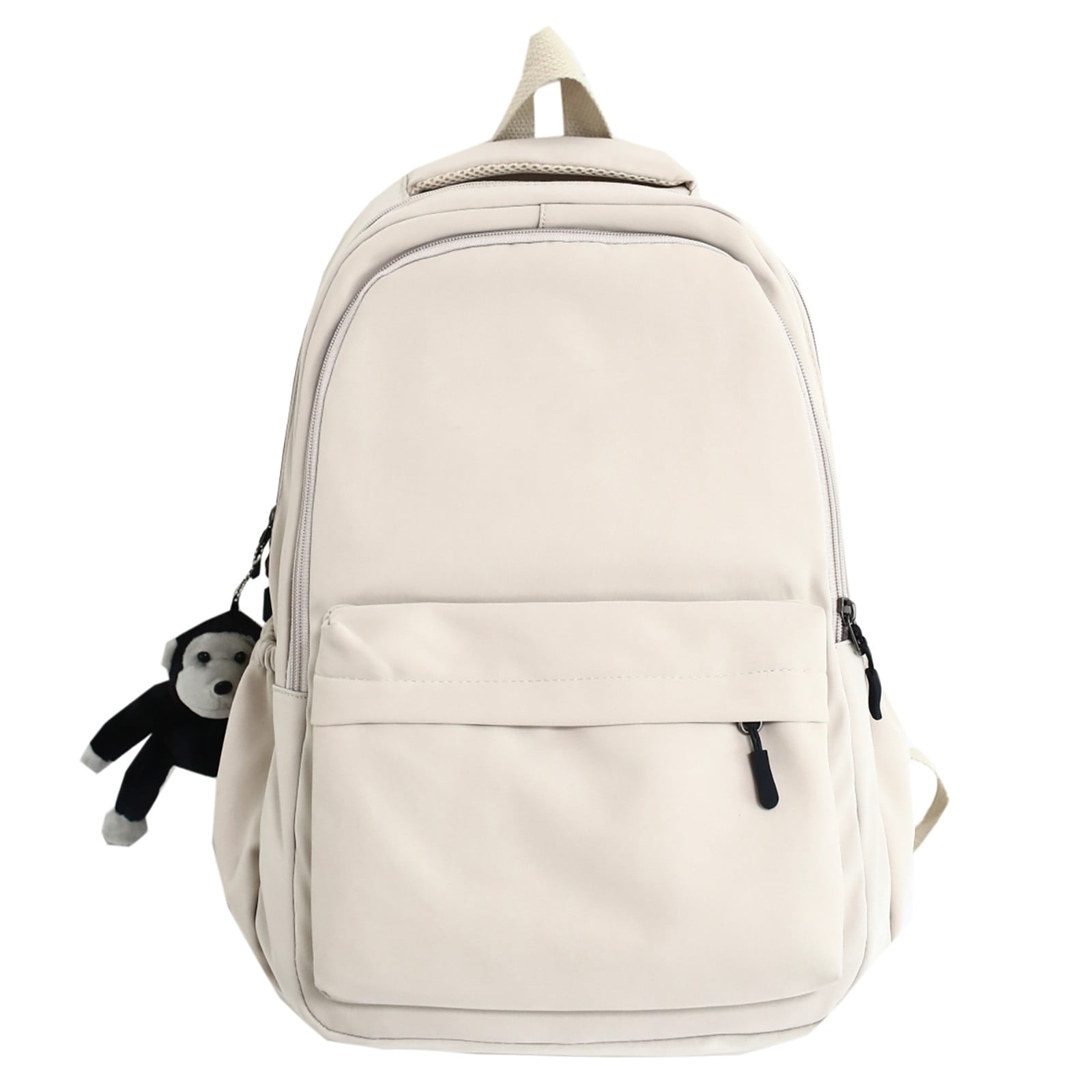 JAHH Casual Backpack Fits 17.7'' Laptop Plain for College Travel Basic ...