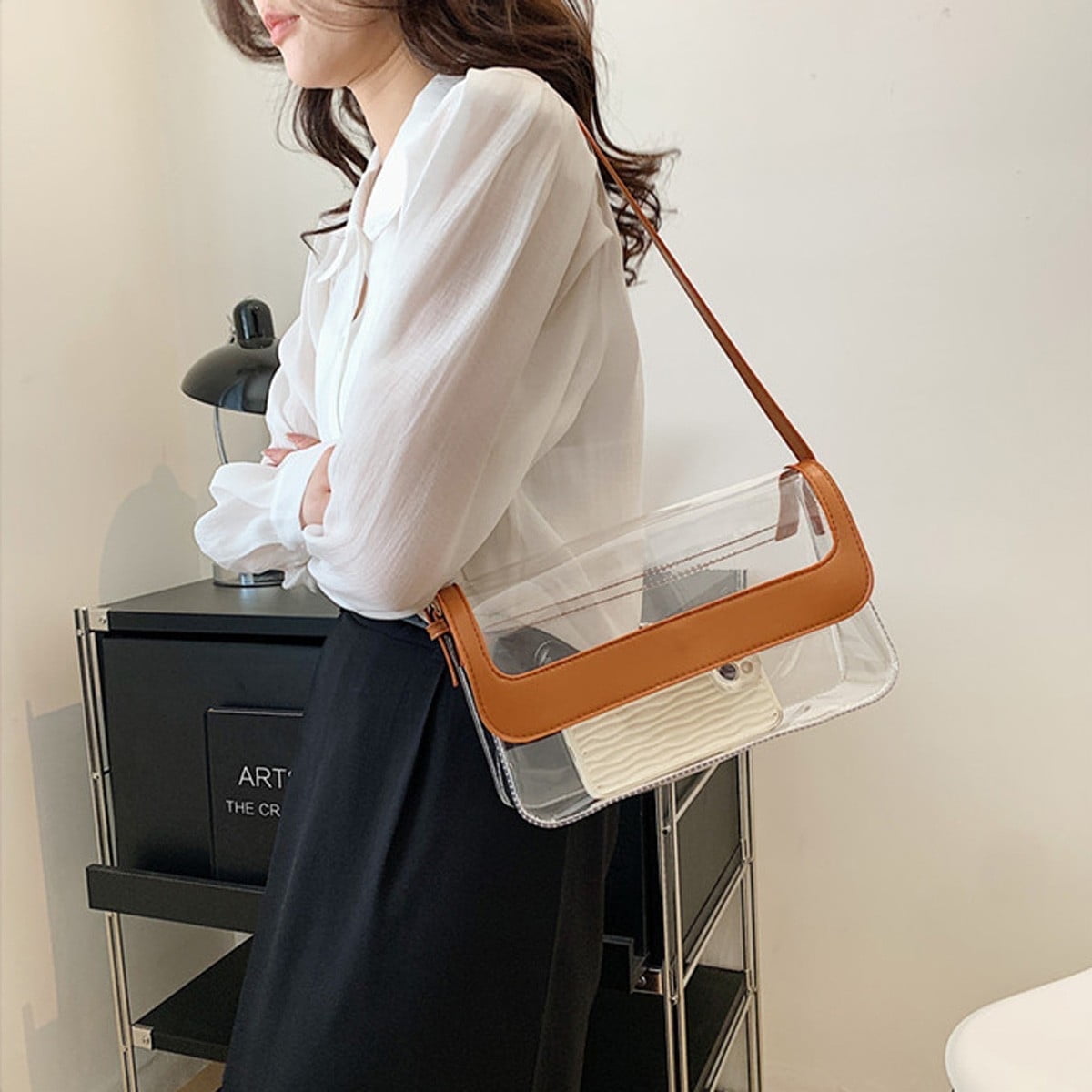 JAHH Clear Purse for Women Clear Crossbody Bag Purse 2 In 1 Cute ...