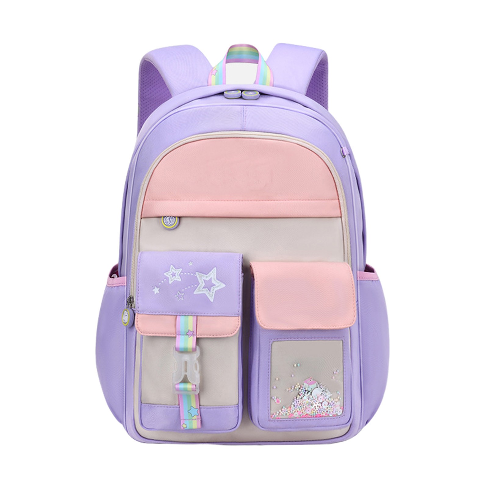JAHH Cute Lightweight School Backpack - Anti-Splash Bookbag with Hidden ...