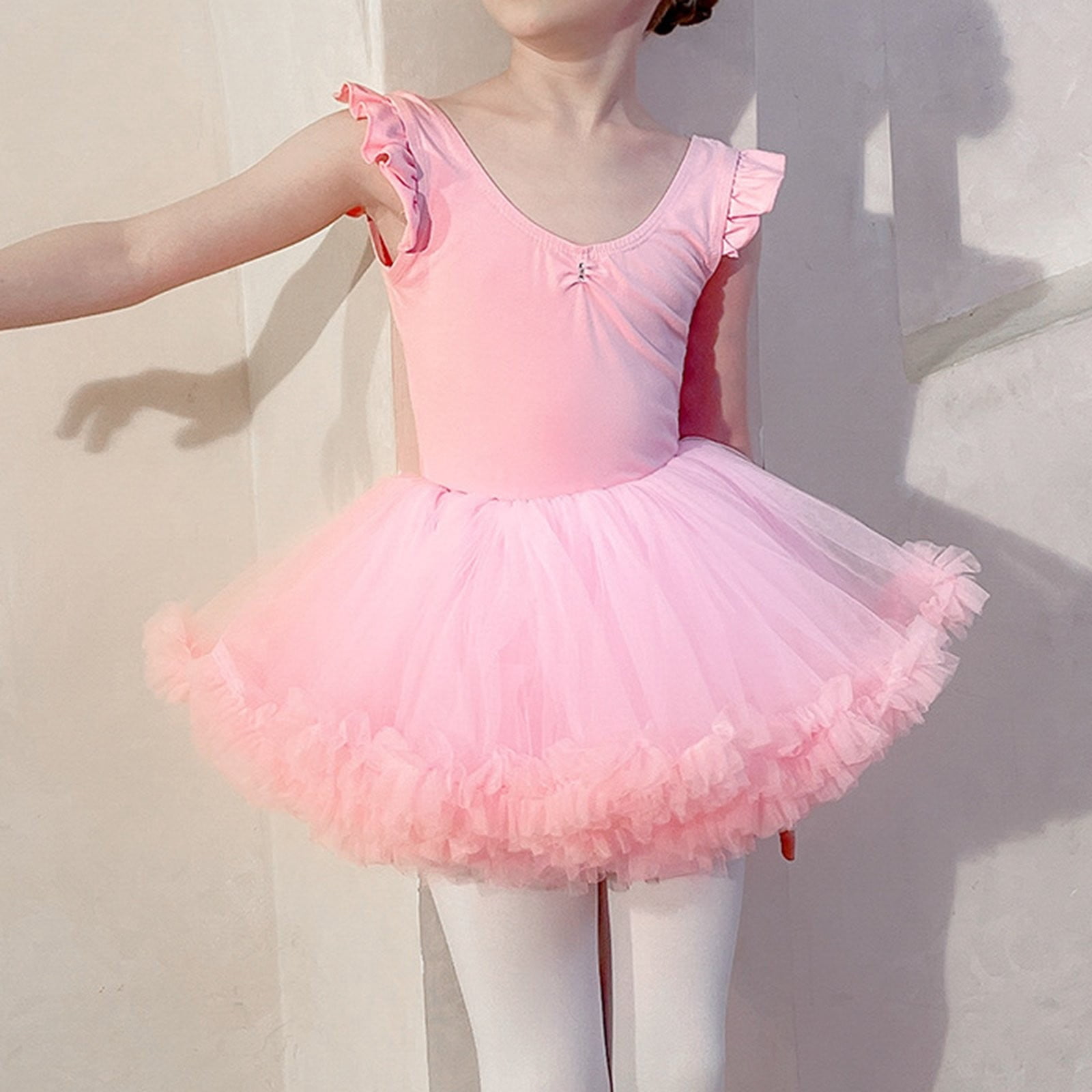 JAHH Elastic Waist Tu𝗍u Skirt Toddler Girls Ballet Dance Layered Tulle ...