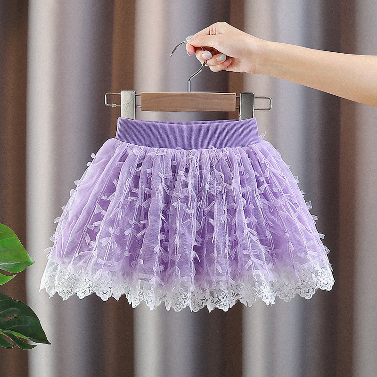 JAHH Girls Cake Skirt 𝖳iered Layered Mesh Princess Short Tutu Fluffy ...