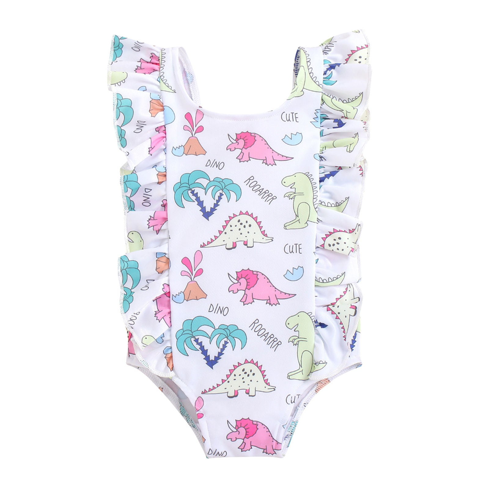 JAHH Girls Dinosaur Prints Swimsuit Bathing Suit Size for Toddler ...