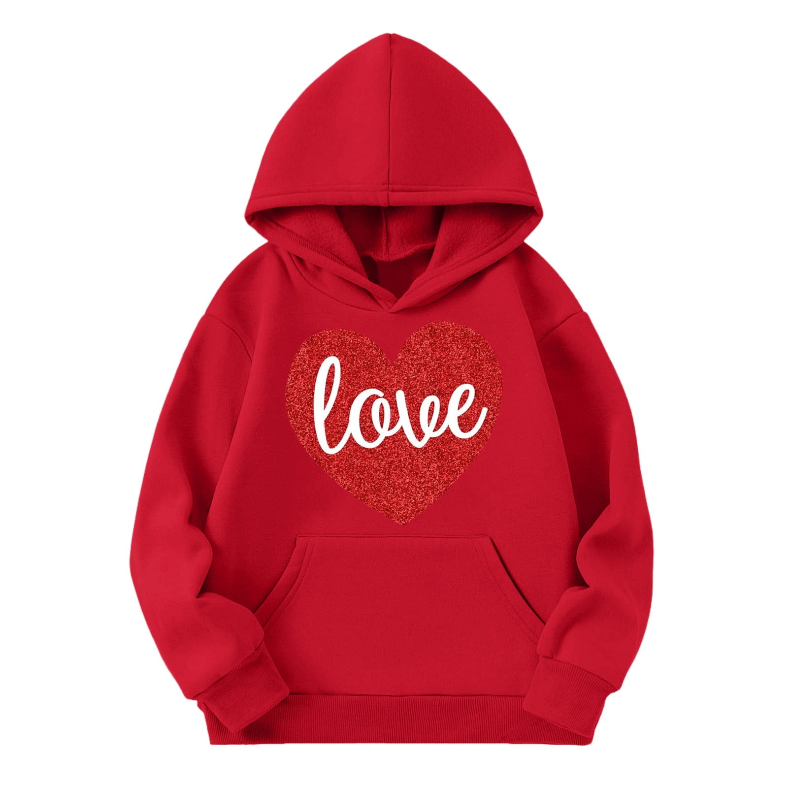 JAHH Girls Kids Oversized Sweatshirts Heart Pullover Hoodies Fall ...