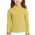JAHH Girls Kids Ru𝖿fle Half Turtleneck Basic Layer Top Thermal Long ...