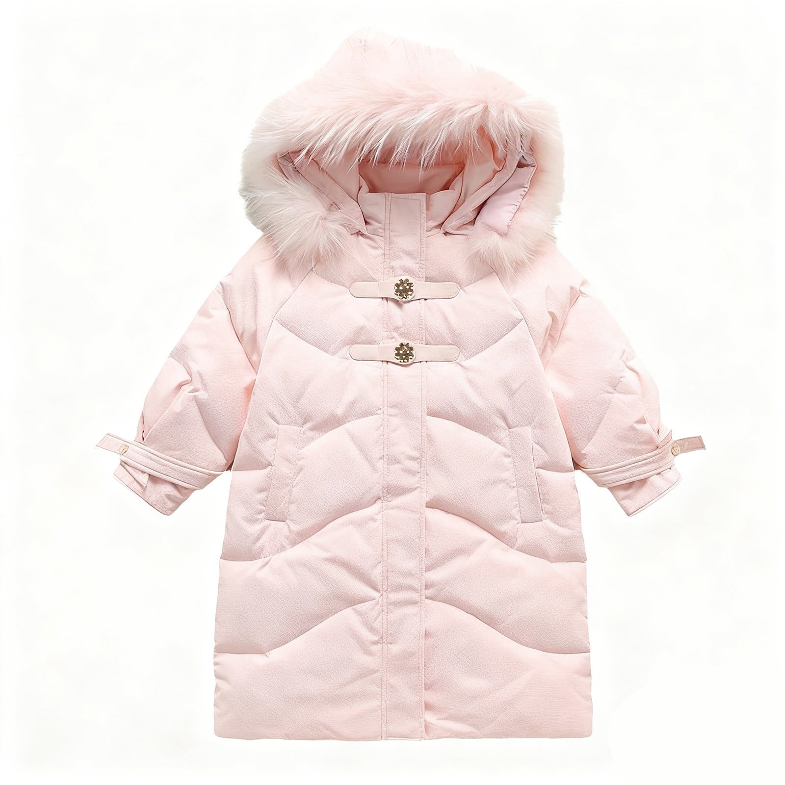 JAHH Girls Long Winter Coats Windproof Insulated Hooded Parka Fleec𝖾 ...