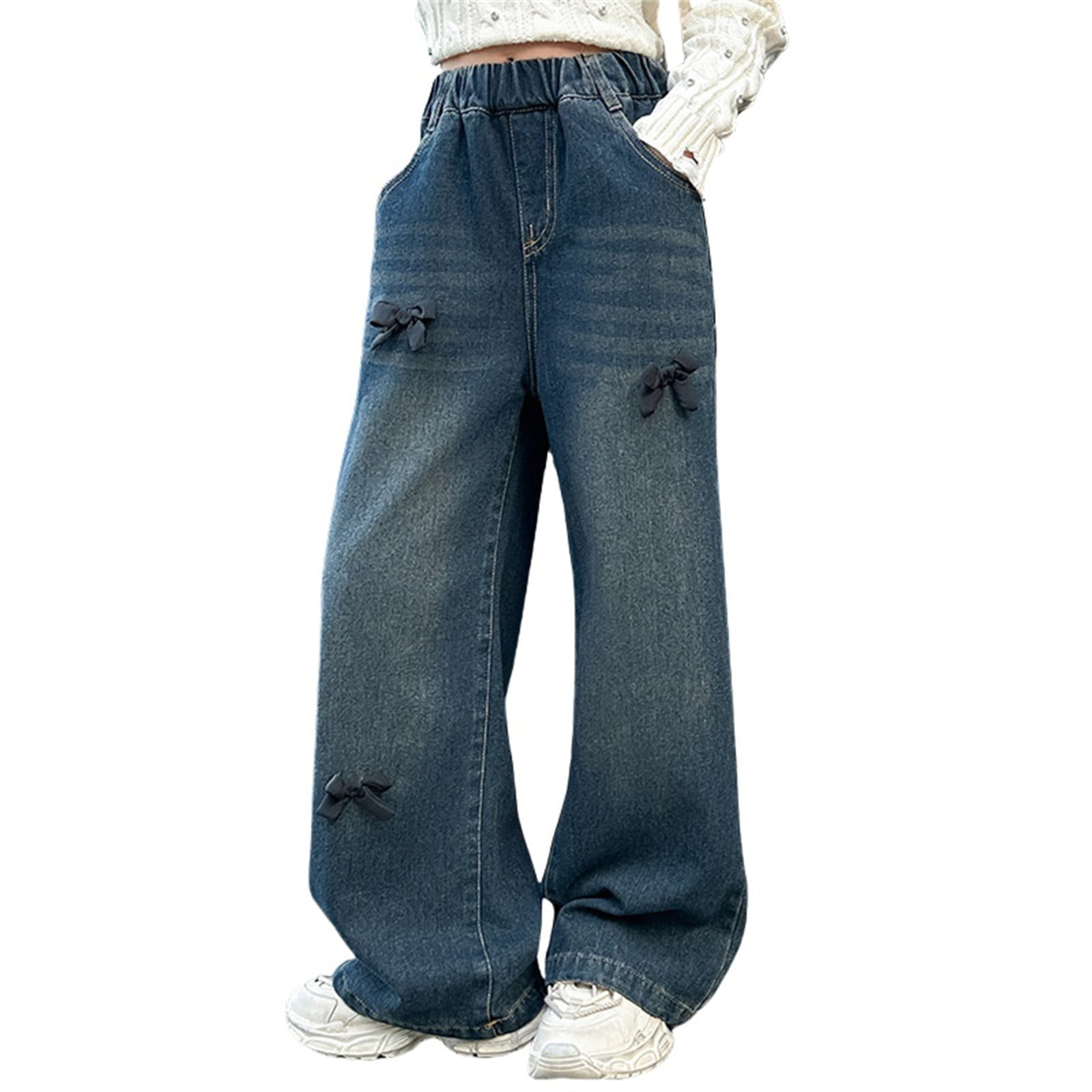 JAHH Girls Wide Leg Jeans Spring Summer and Autumn New Models for ...