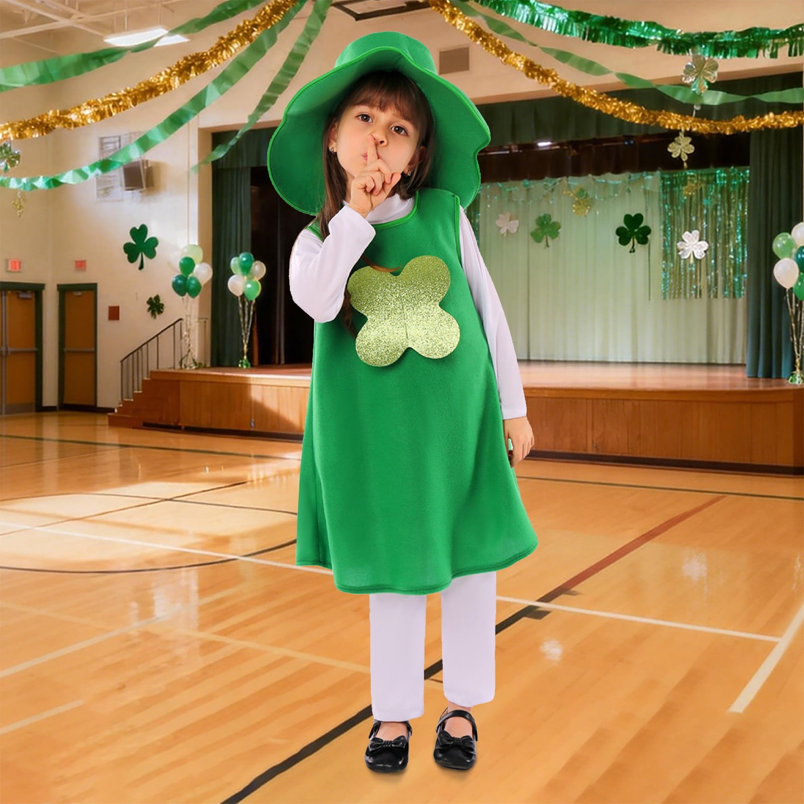 JAHH Girls 𝖫eprechaun Dress St Patric𝗄s Day Outfit with Hat Irish ...
