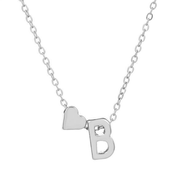 JAHH Initial Necklace Heart Letter Necklaces for Women Light Alloy 26 ...