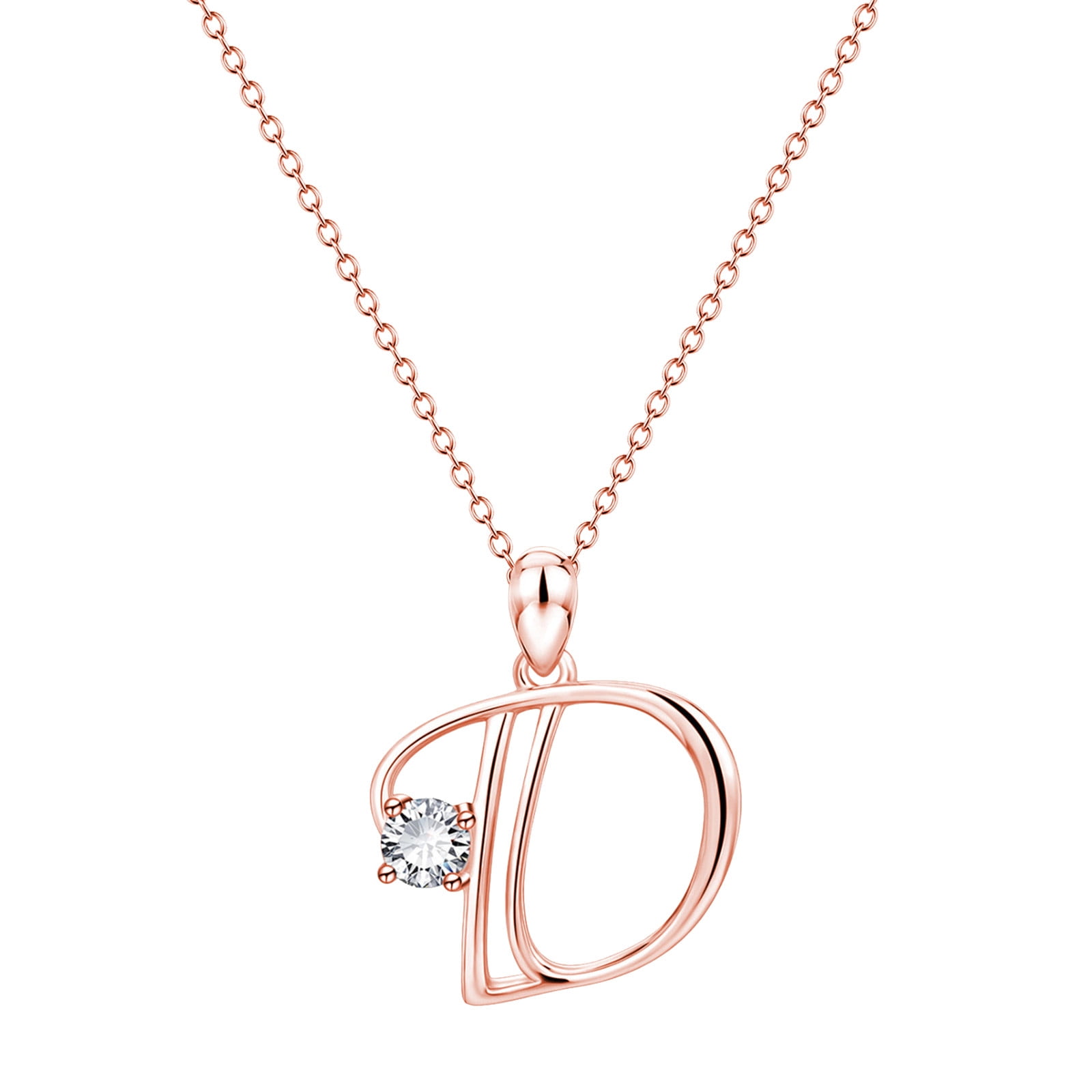 JAHH Initial Necklace for Women 26 English Letter Name Chain Pendant ...