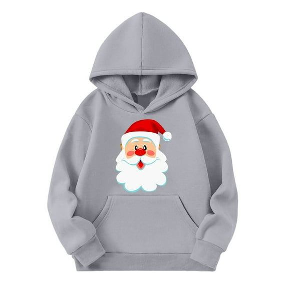 JAHH Kids Boys Girls Christmas Hoodie Winter Cute Santa Graphic Long ...