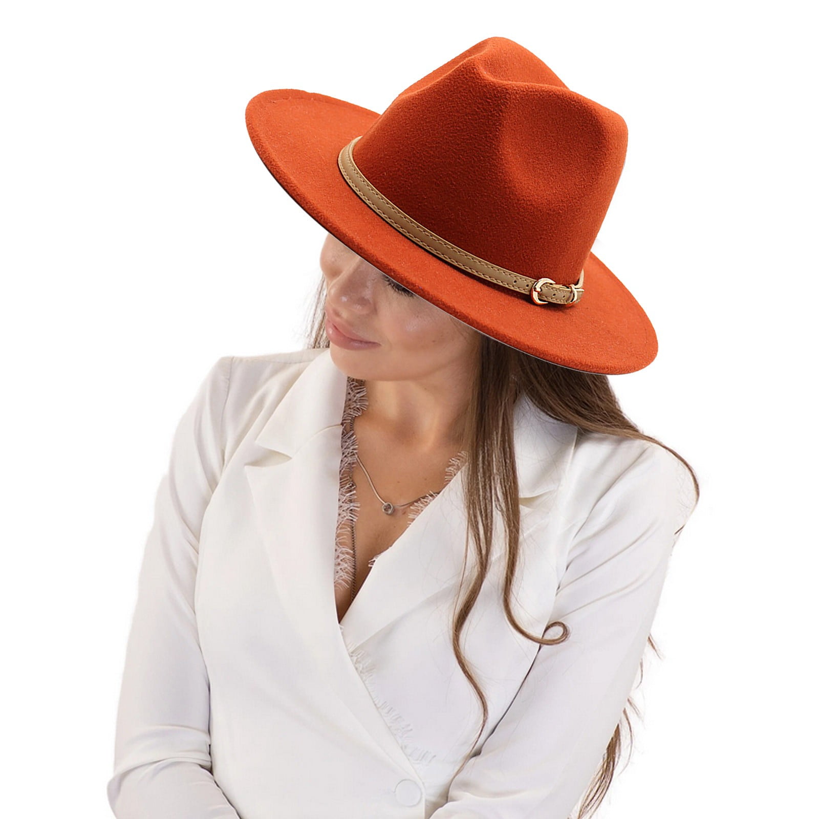 JAHH Ladies Headgear Western Cowboy Hat for Women Classic Roll Up ...