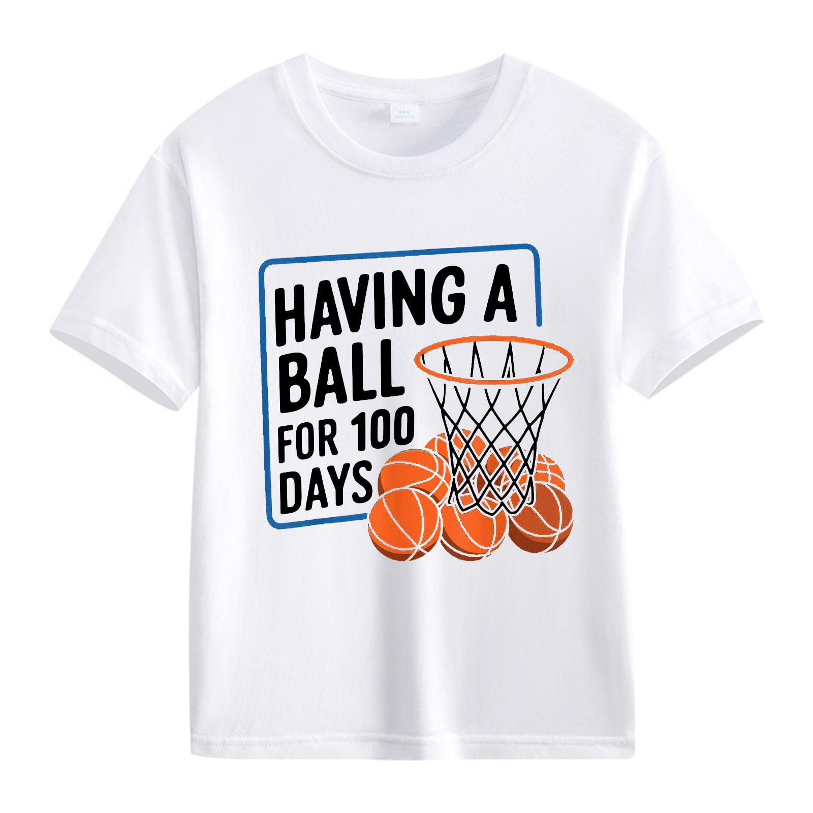 JAHH Short Sleeve Crew Neck T-Shirt 100th Day of School Celebration for ...