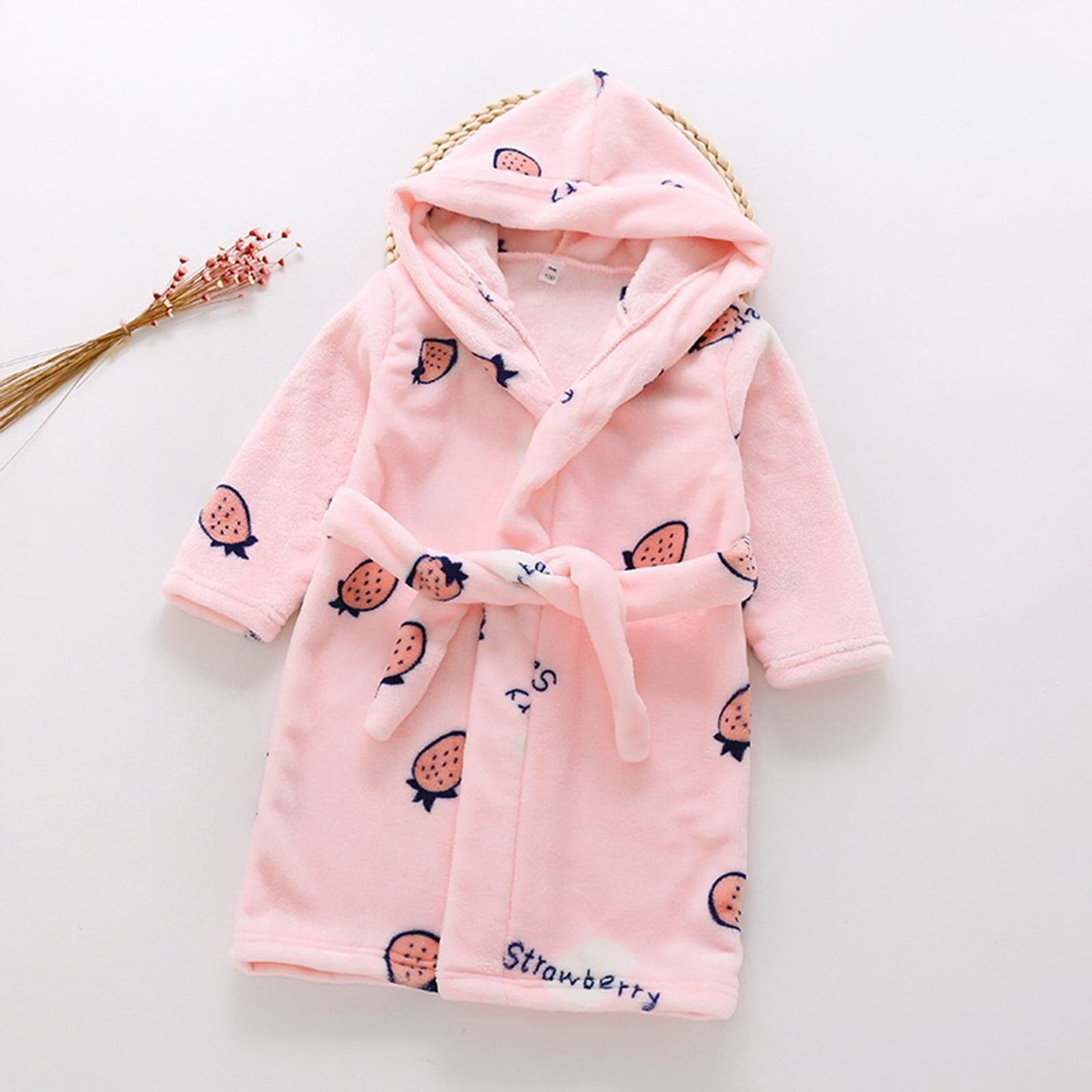 JAHH Toddler Baby Boys Girls Carto𝗈n Bathrobes Flannel Night-Robe, Kids ...