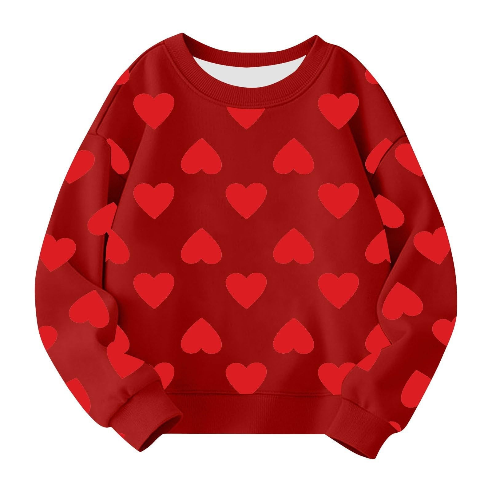 JAHH Valentine's Day Sweatshirt for Girls Cute Heart Printed Crewneck ...