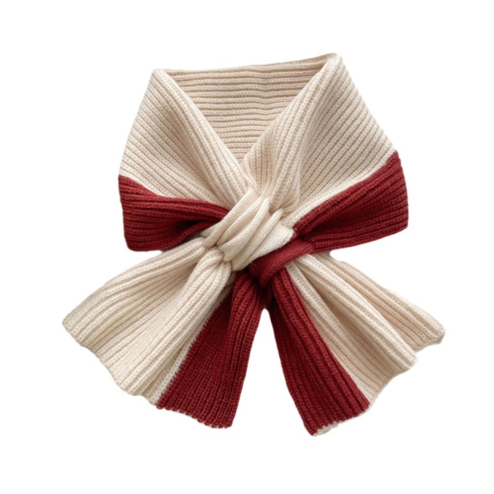 JAHH Women's Winter Color Matching Scarf Versatile Windproof Neck ...