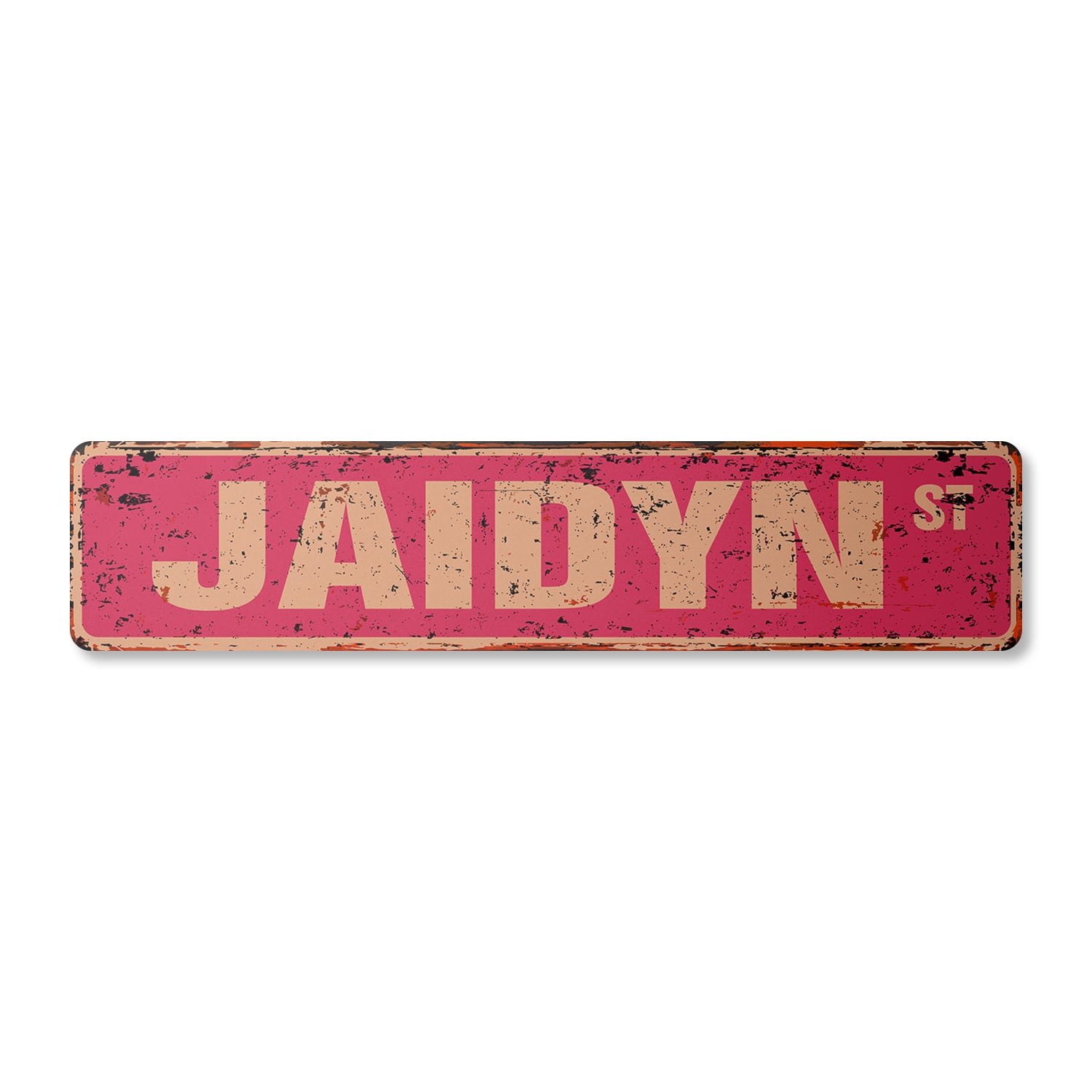 JAIDYN Vintage Plastic Street Sign Childrens Name Room Sign | Indoor ...