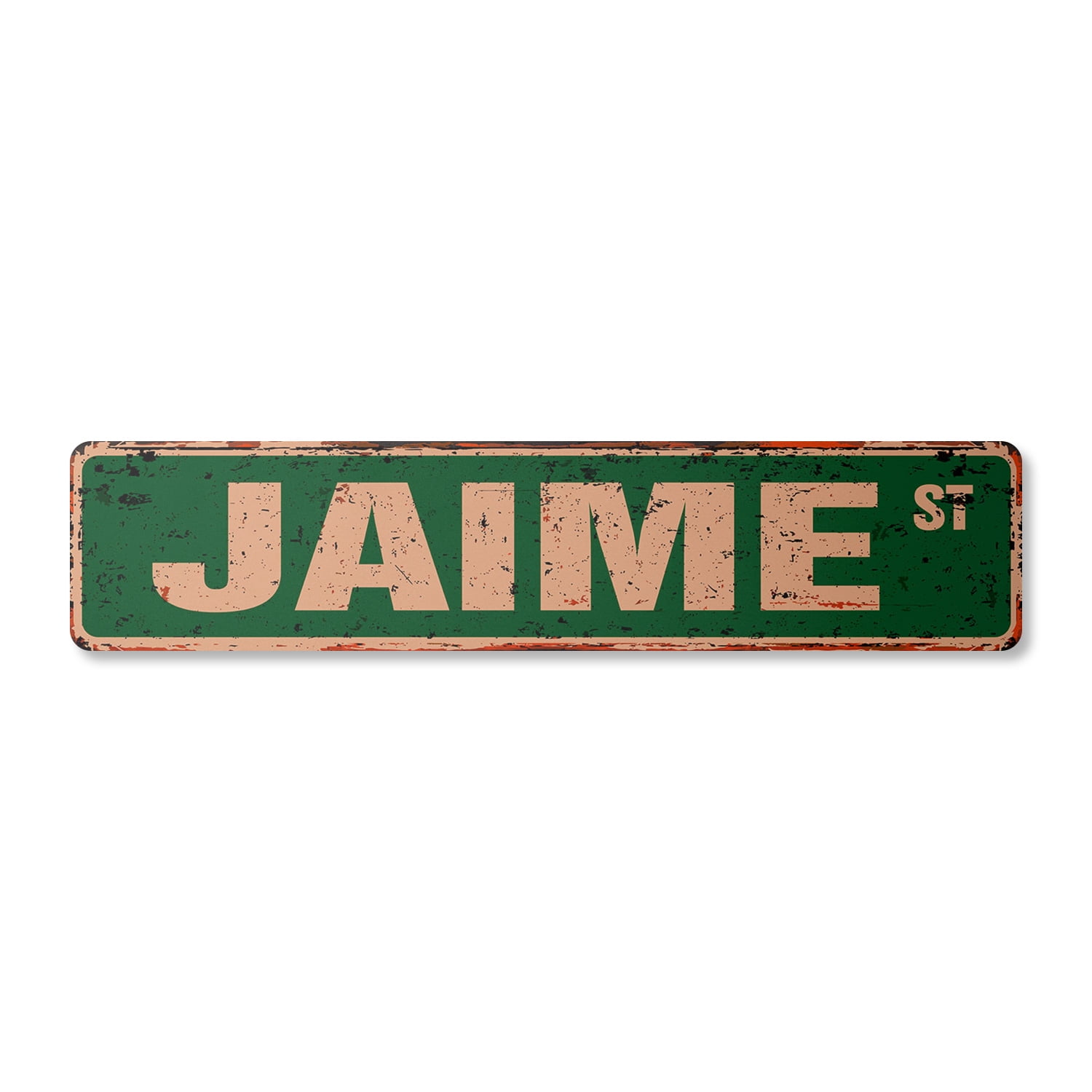 JAIME Vintage Aluminum Street Sign Childrens Name Room Metal Sign ...