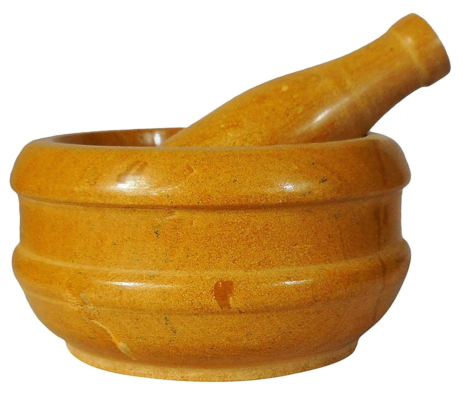 JAISALMER YELLOW STONE Handmade Stone Mortar Mini PestelKharalImmadasta ...