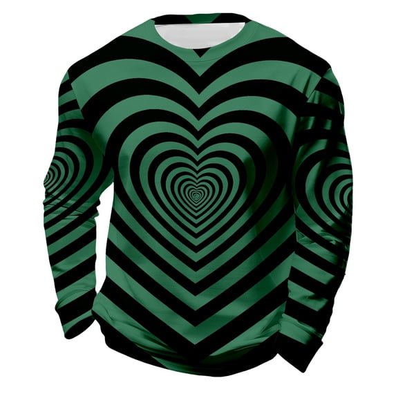 JAJAHO Girls Long Sleeve Carnival Graphic Tee Funny Heart Striped Print ...