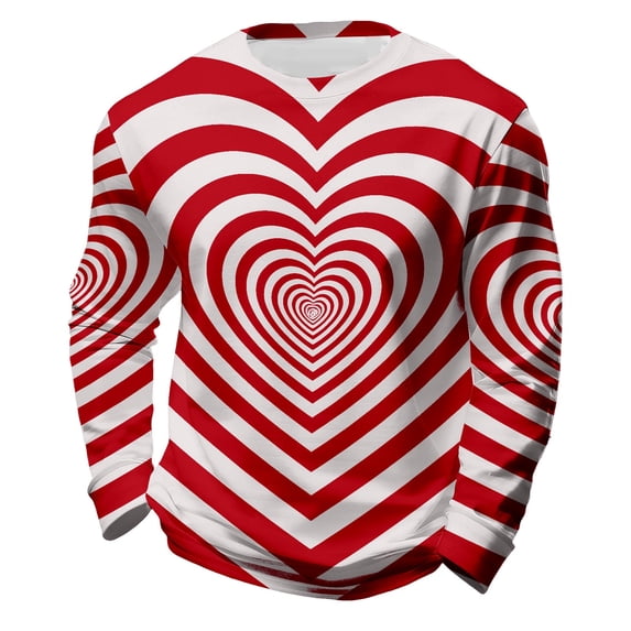 JAJAHO Girls Long Sleeve Carnival Graphic Tee Funny Heart Striped Print ...