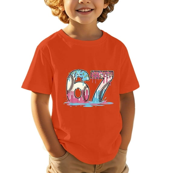 JAJAHO Kids Short Sleeve T Shirt Boys Girls Comfortable Casual Tee ...