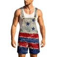 JAJAHO Mens American Flag Overalls Bib Shorts Independence Day 4Th Of ...