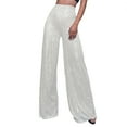 JAJAHO Sparkly Sequins Wide Leg Women's Pants High Waisted Casual ...