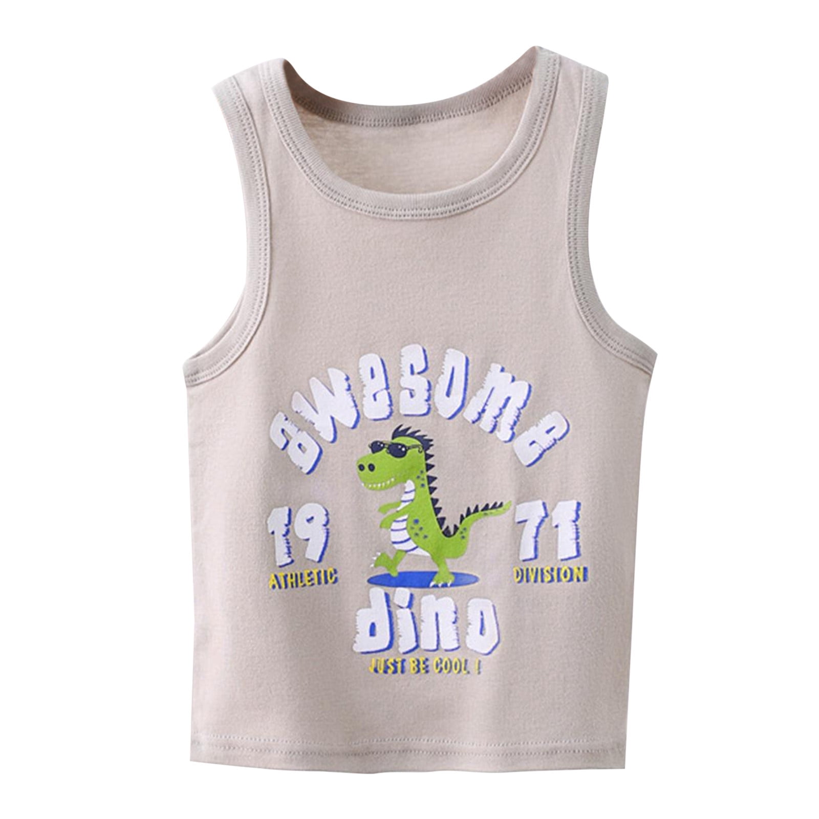 JAJAHO Summer Boys Tank Top Sleeveless Graphic Tee For Kids Toddlers ...