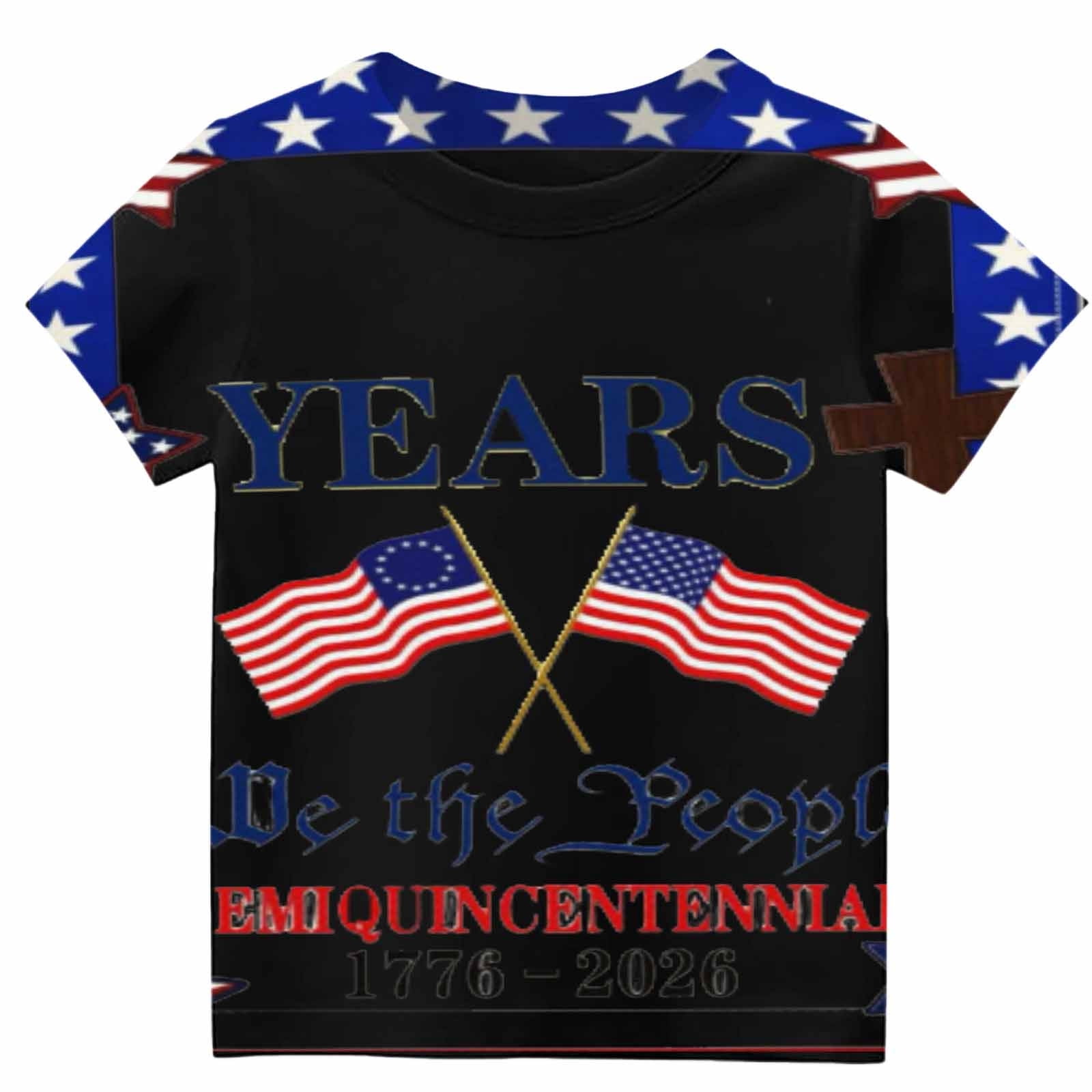JAJAHO US National Flag Shirts For Kids Boys Short Sleeve 250 Years ...
