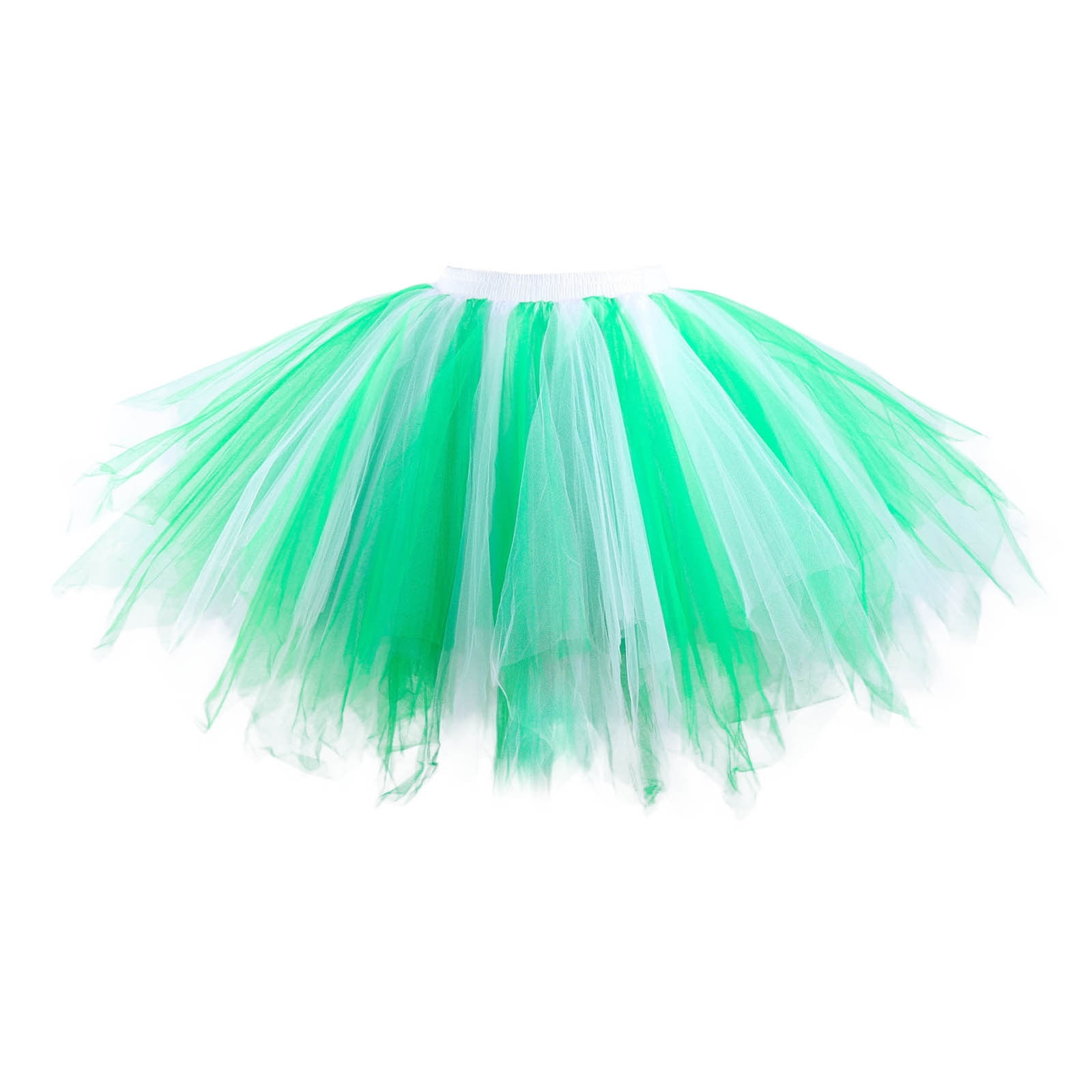 JAKANYQ Female Skirts Christmas Dance Party Patchwork Tulle Holiday ...