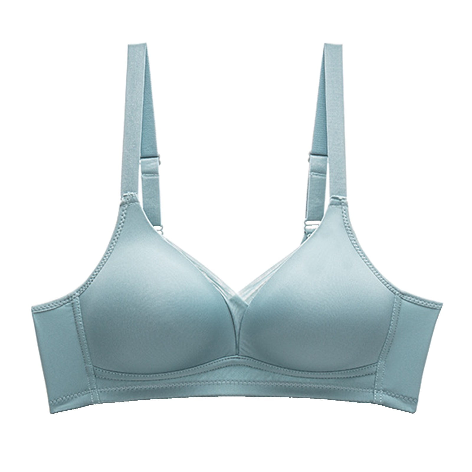 JAKANYQ Ladies' Bras Wireless Gathering Adjusting Honeycomb Thin Bra ...