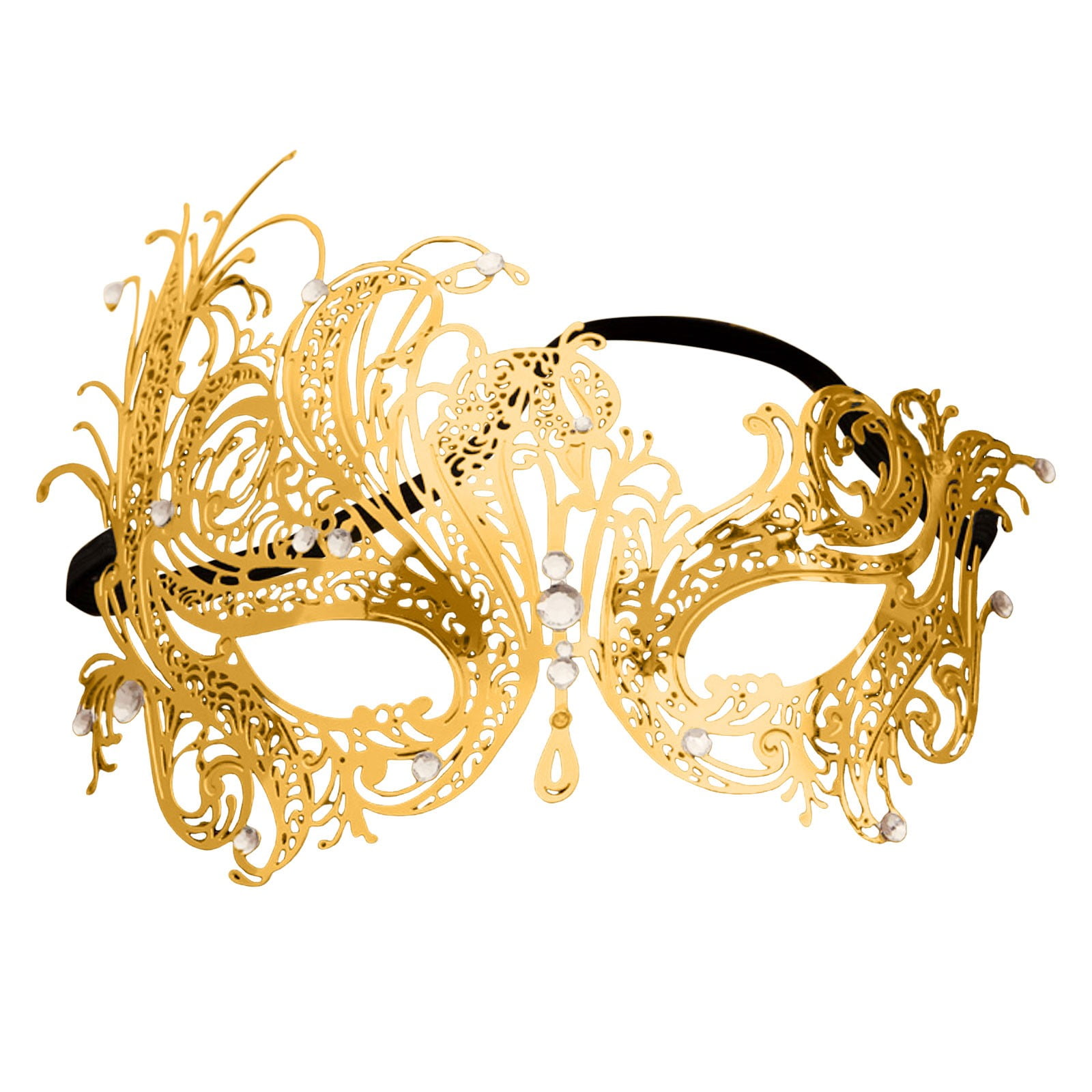 JAKANYQ Prom Mask Women Fashion Metal Diamond Half Face Prom Dress ...