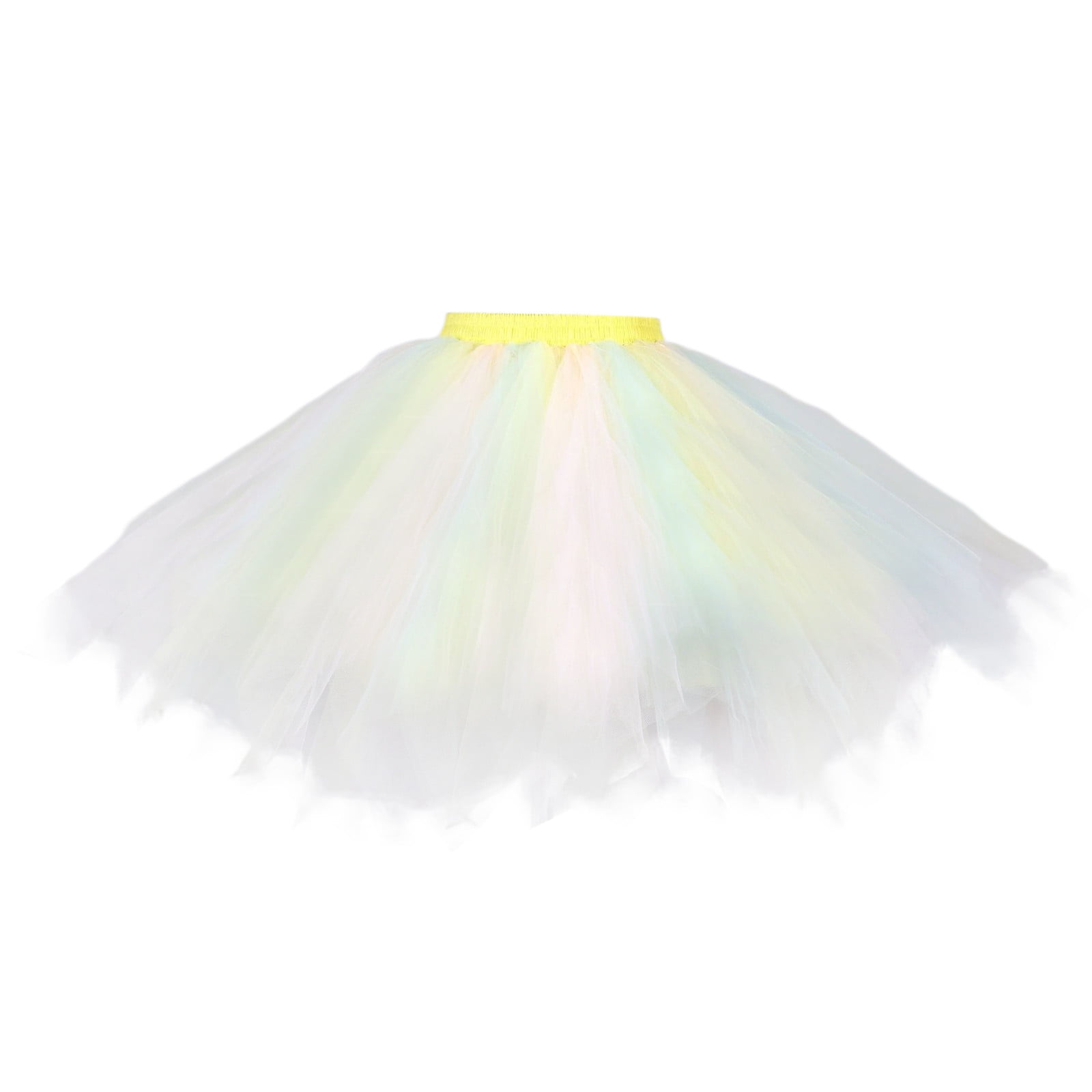JAKANYQ Woman's Skirts Christmas Dance Party Patchwork Tulle Holiday ...