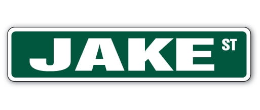 JAKE Street Sign Childrens Name Room Sign | Indoor/Outdoor | 24" Wide ...