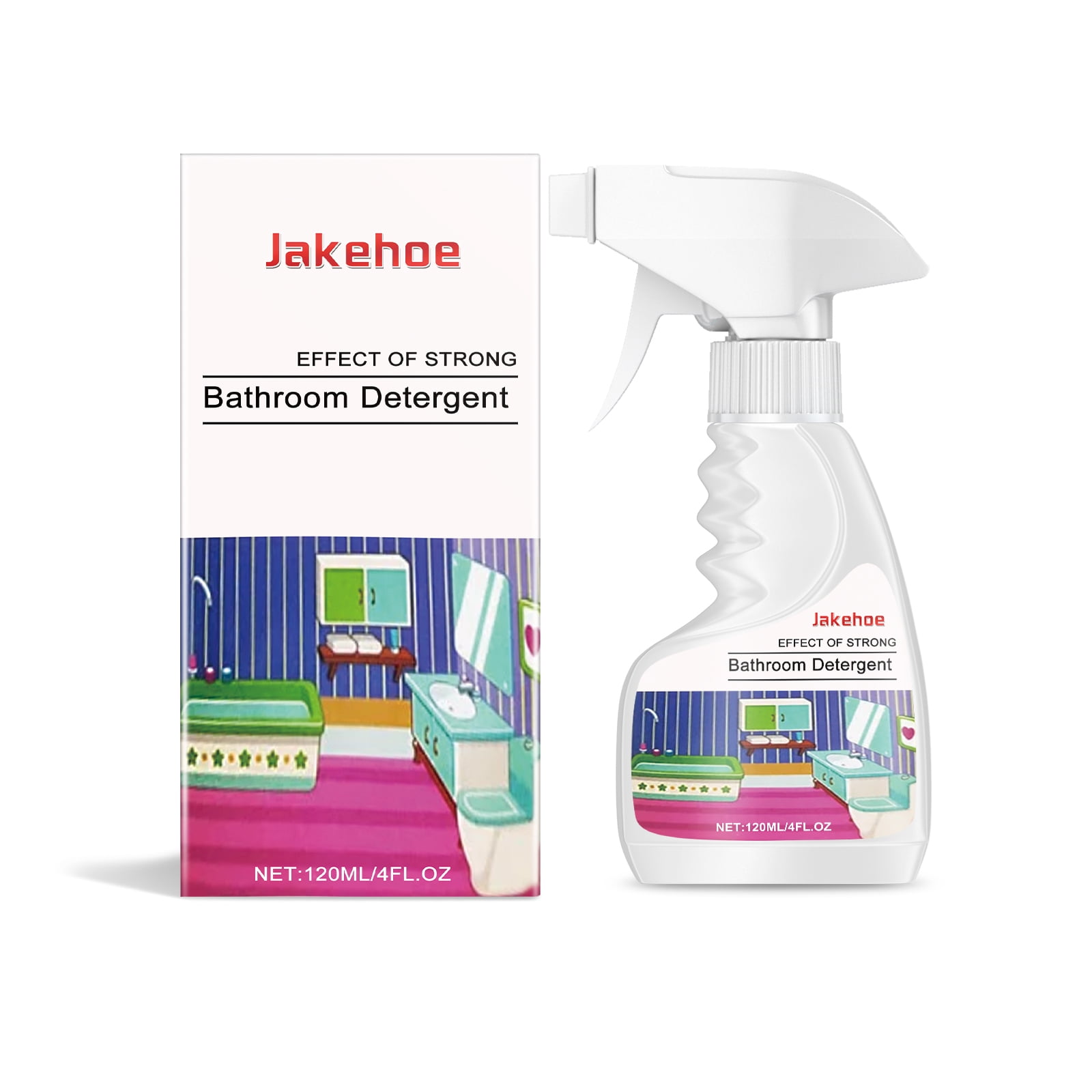 JAKEHOE Bathroom Detergent,for bathroom tiles and windows,4FL.OZ ...