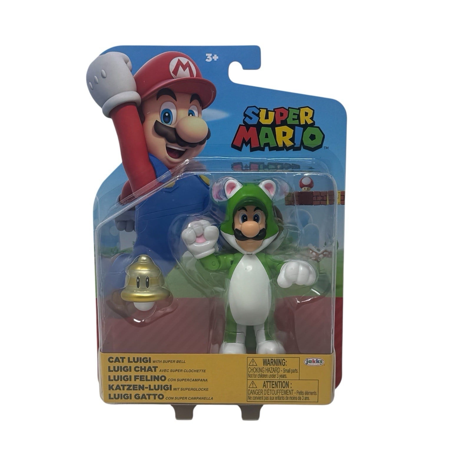JAKKS Pacific World of Nintendo Cat Luigi (Wave 45) Action Figure with ...