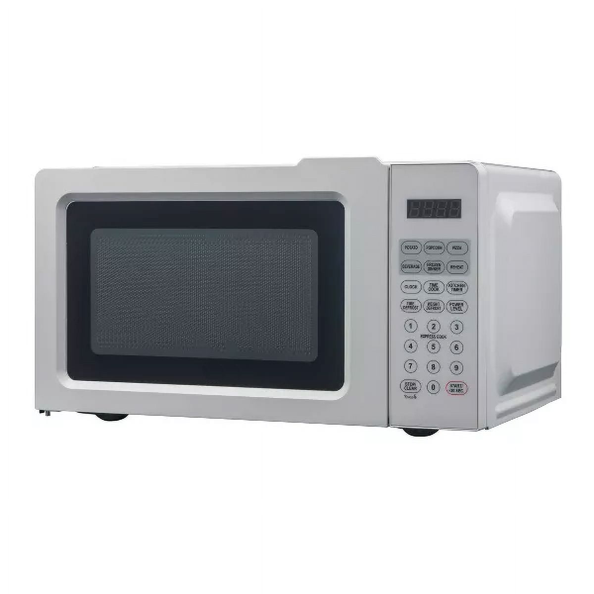 JAL 700 Watt Countertop Microwave Oven, Green LED Display, 10 Power Levels, 6 Cooking Menus ...