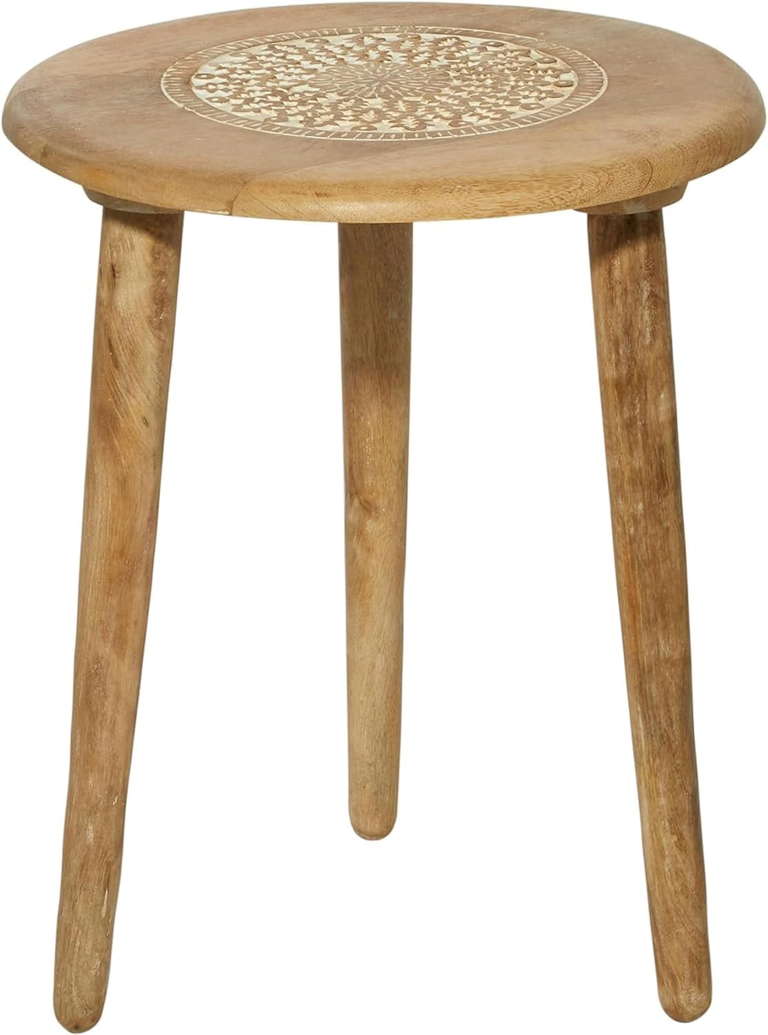JAL HANDICRAFTS ThreeLegged Wood Table A Contemporary Round Coffee ...