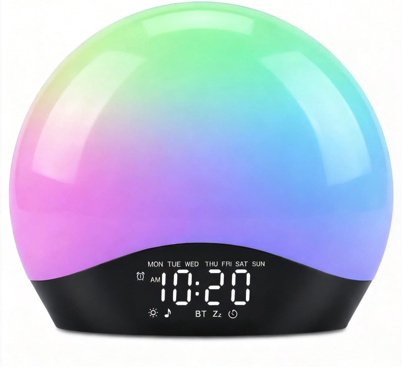 JALL Full Screen Dimmer Sunrise Alarm Clocks for Bedrooms, Wake Up ...