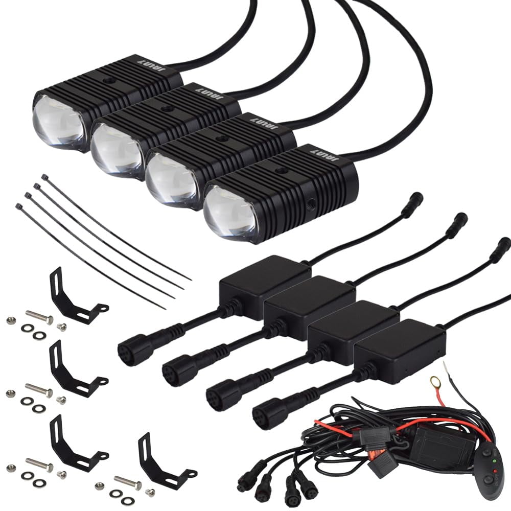 JALN7 LED Light Pods Spotlights Off Road Moto 80W lamp Headlight Flash ...
