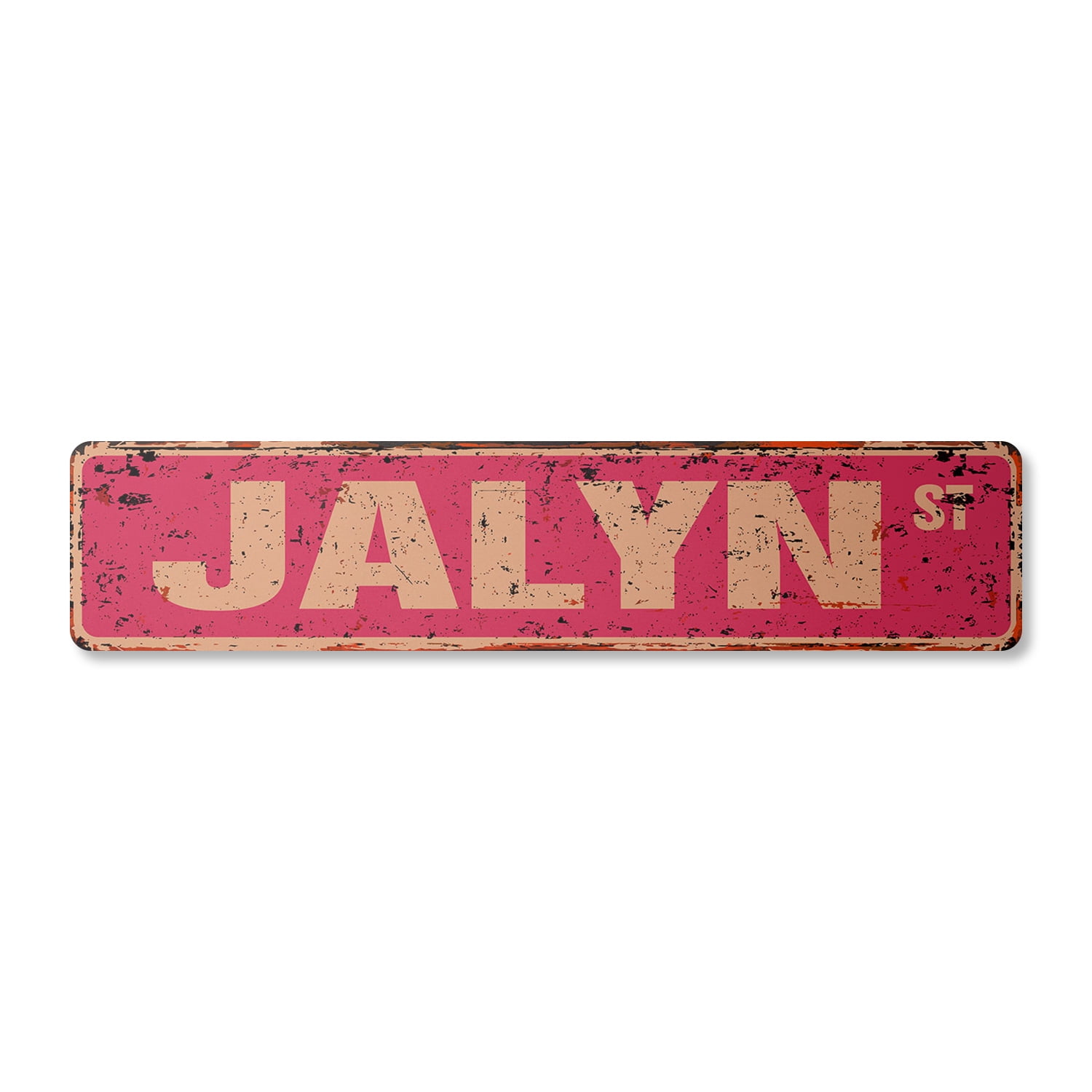 JALYN Vintage Plastic Street Sign Childrens Name Room Sign | Indoor ...