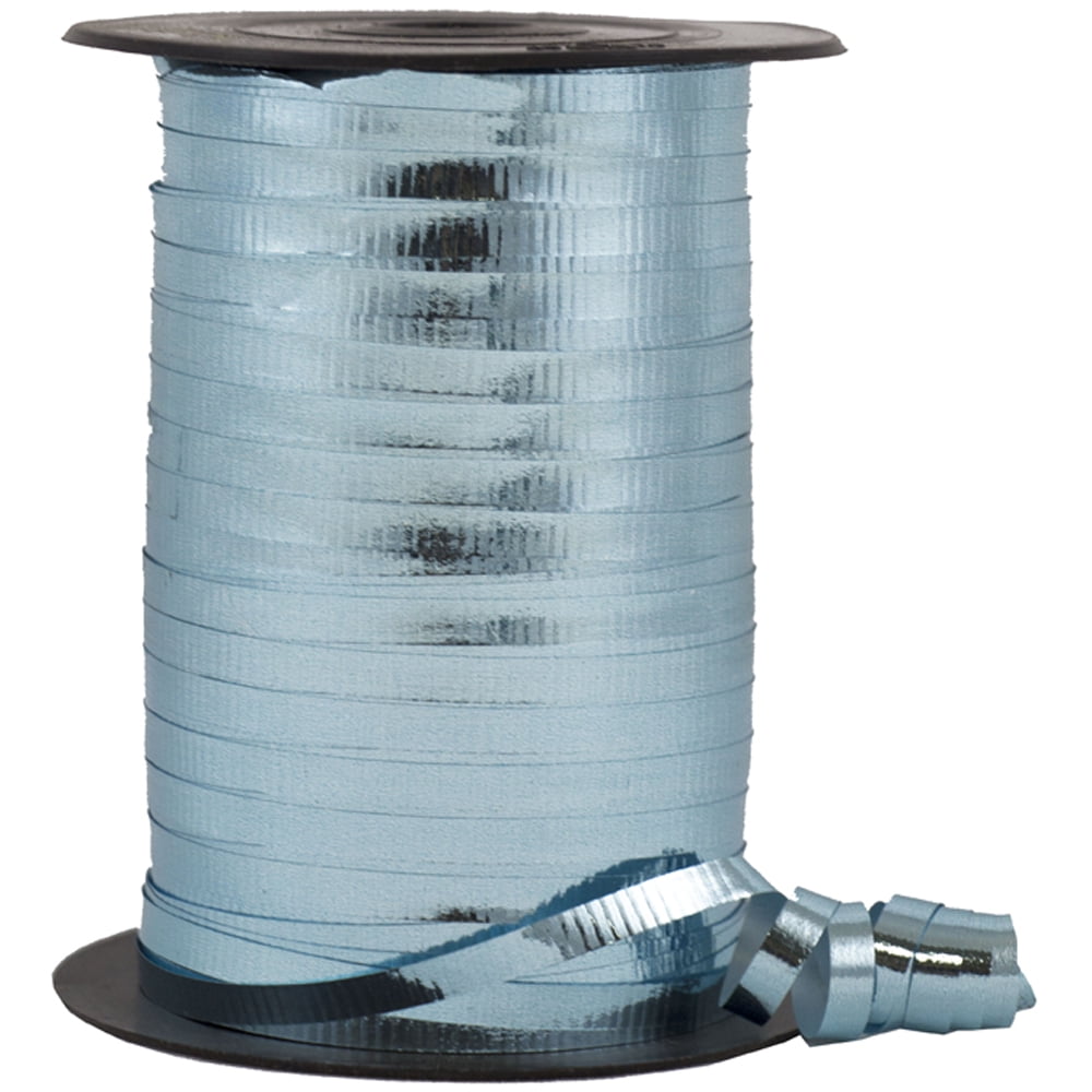 JAM Curling Ribbon, 3/8 In x 250 Yards, 12/Pack, Blue Metallic ...