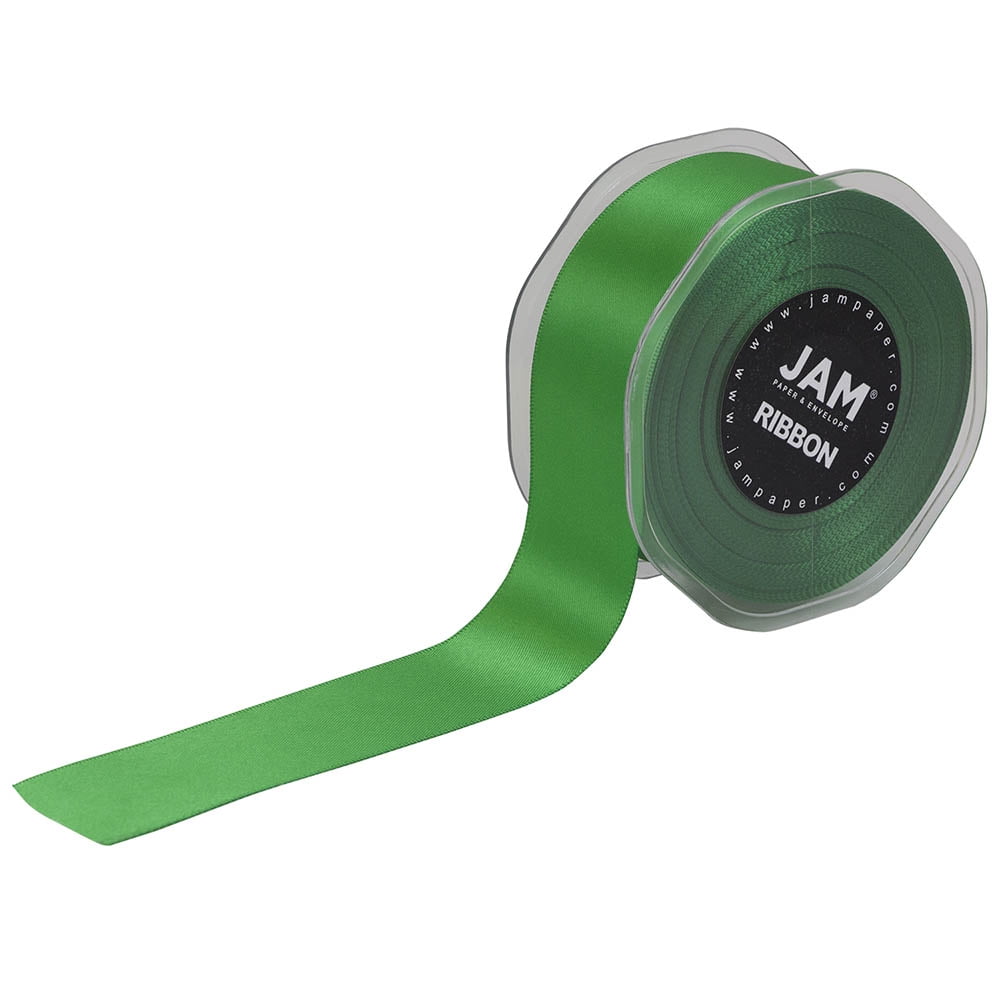 JAM Double Faced Satin Ribbon, 1.5 In x 25 Yds, 1/Pack, Emerald Green ...