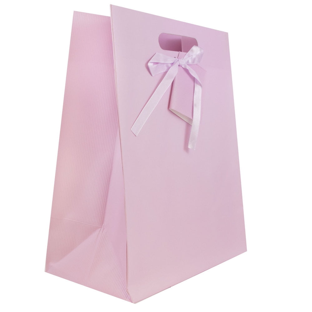 JAM Gift Bag, 10x13x5, Light Fuchsia Pinstripe, 1/Pack, Large - Walmart.com